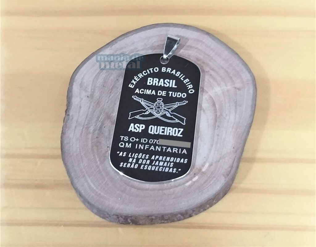 Dog Tag Grossa Aço Inox 316 Placas Plaquetas Inox Dogtag | Mania de Metal
